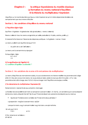 Chapitre 1- Les fondements de la théorie du consommateur - Cours de ...