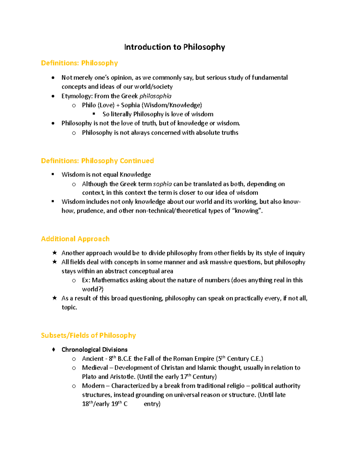 Introductory Material - Introduction to Philosophy Definitions ...