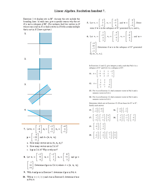 Recitation Handout 10 - reciataion - Linear Algebra. Recitation Handout ...