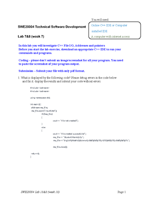SWE2000 4 Assignment Report Template - SWE20004 Technical Software ...