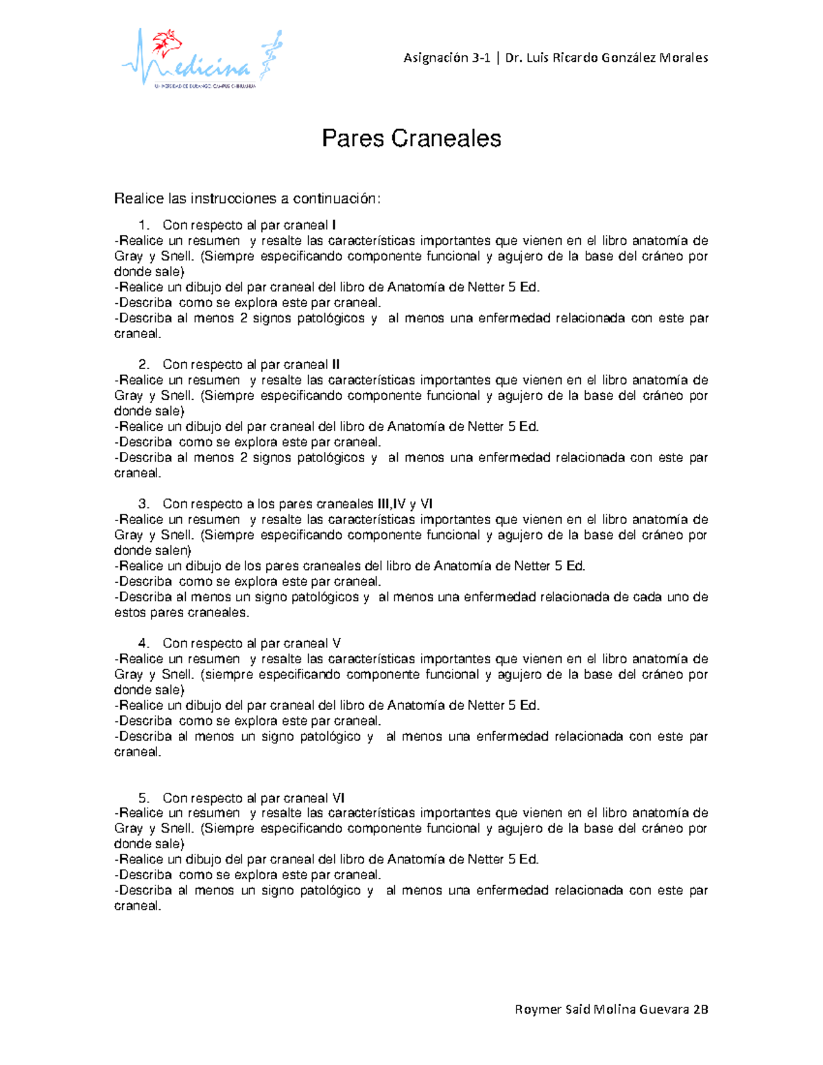 pares craneales - Warning: TT: undefined function: 32 Pares Craneales Realice las instrucciones ...