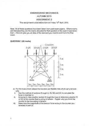 Mechanics of Materials Chap 02-03 - 106 CHAPTER 2 Axially Loaded Numbers Problem 2-3 A rigid bar ...
