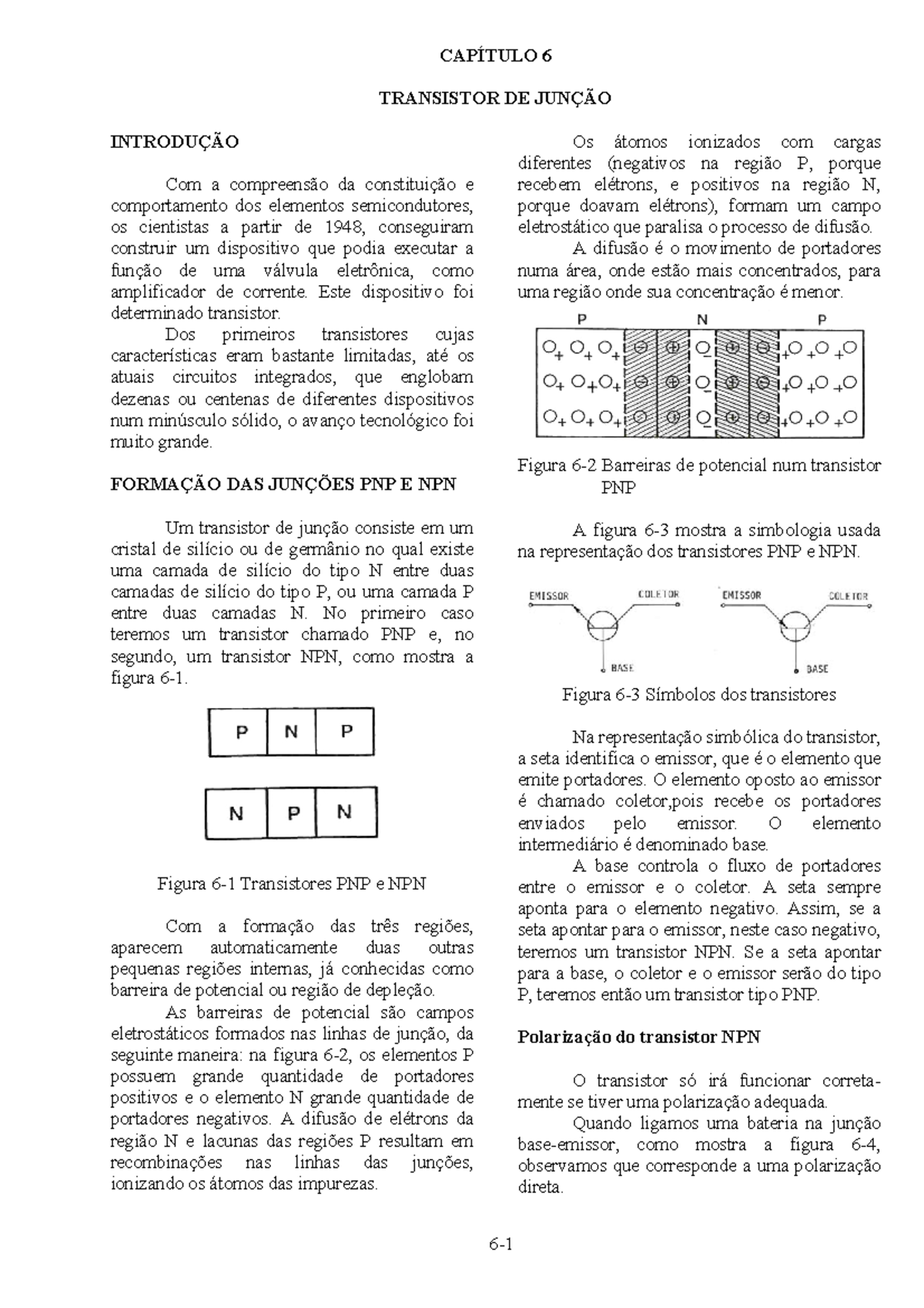 06 Transistores de juncao - CAPÕTULO 6 TRANSISTOR DE JUN«√O INTRODU«√O ...