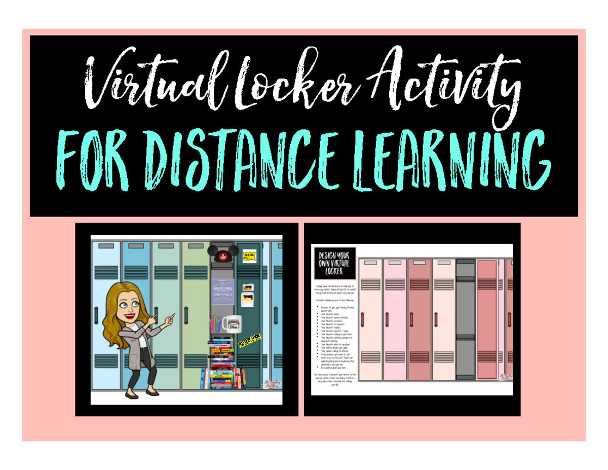 Virtual Locker Backto School Activity-1 - For Distance Learning Virtual ...