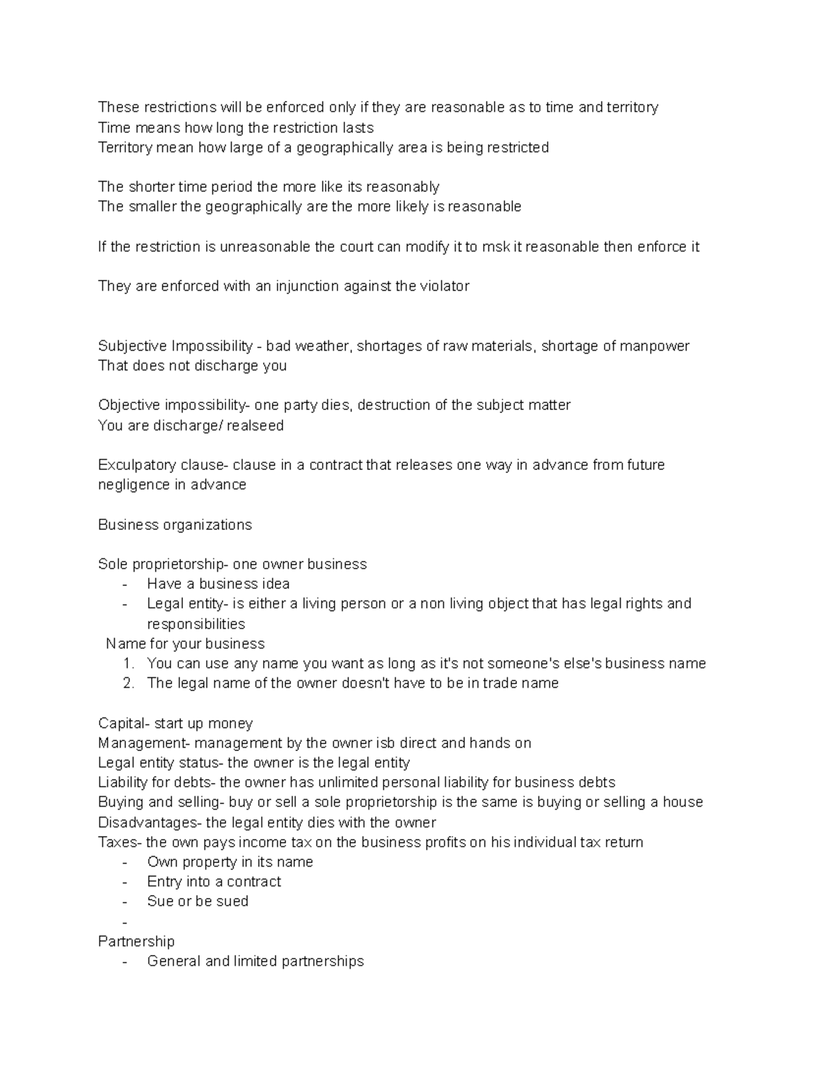 Legal studies 10 /7 - These restrictions will be enforced only if they ...