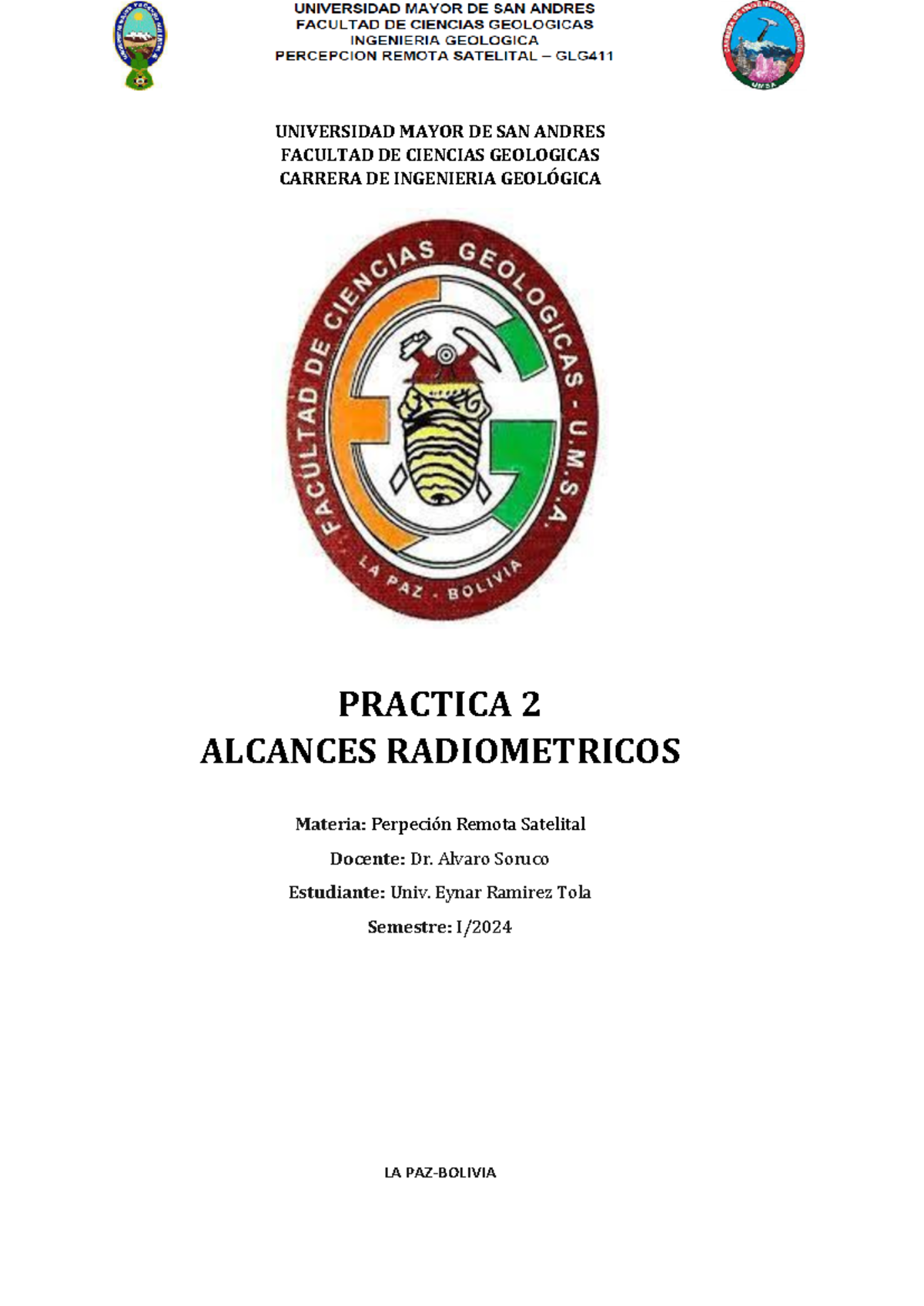 alcances radiometricos - UNIVERSIDAD MAYOR DE SAN ANDRES FACULTAD DE ...
