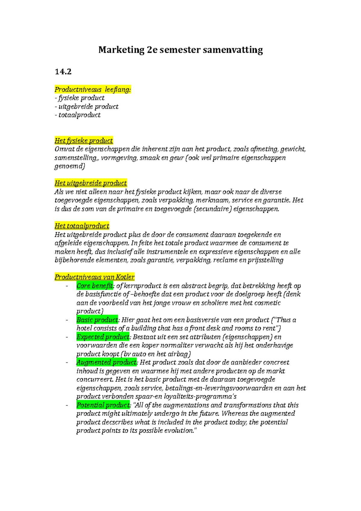 Marketing 2e semester samenvatting[ 2097] - Marketing 2e semester ...