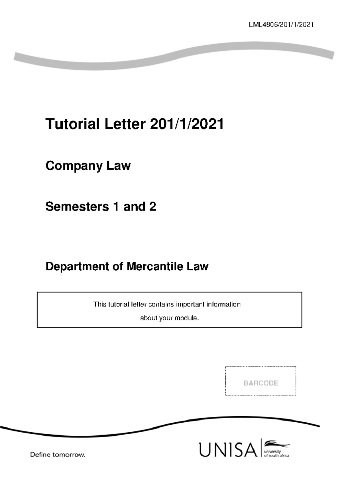 LML4806 Tutorial Letter 201 2021 - Tutorial Letter 201/ 1 /202 1 ...