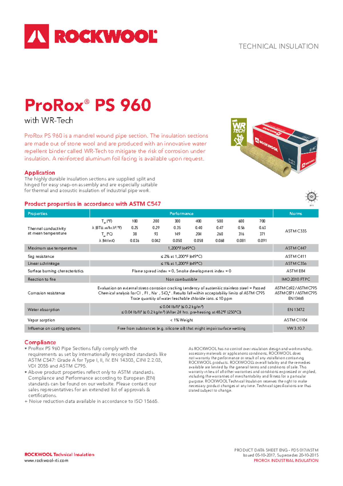 Rti-prorox-PS-960 na en - TECHNICAL INSULATION ROCKWOOL Technical ...