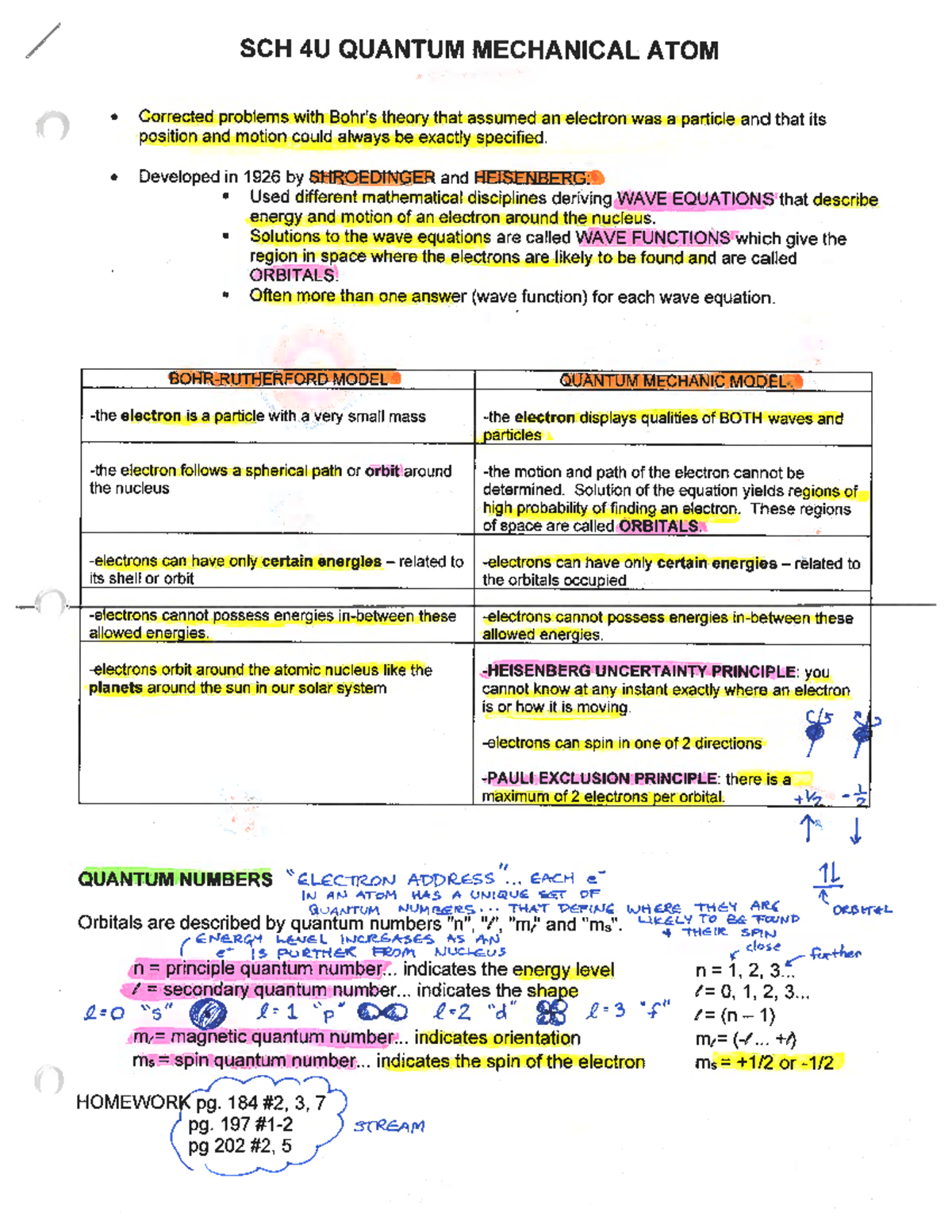 Atomic theory filled in notes - Studocu