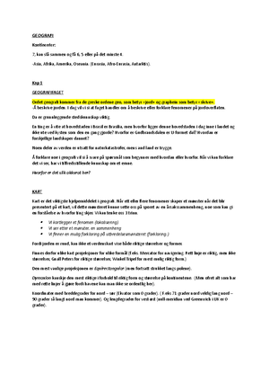 Geografi VG1 - Kapittel 3 - Ytre krefter og landformer - Notater sammendrag - Geograi VG1 ...