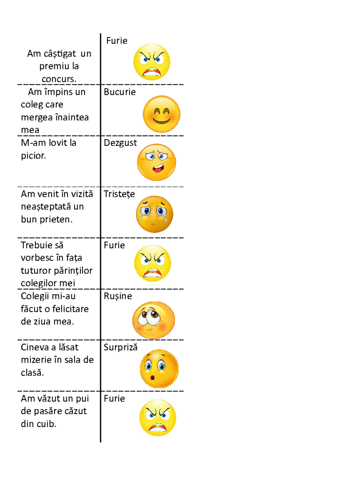 Domino cu emotii - Use it to discover your emotions - Am câştigat un ...