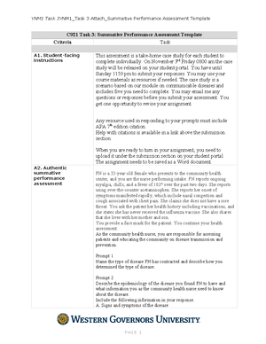 C920 Example - C920- example includes course description (related to ...