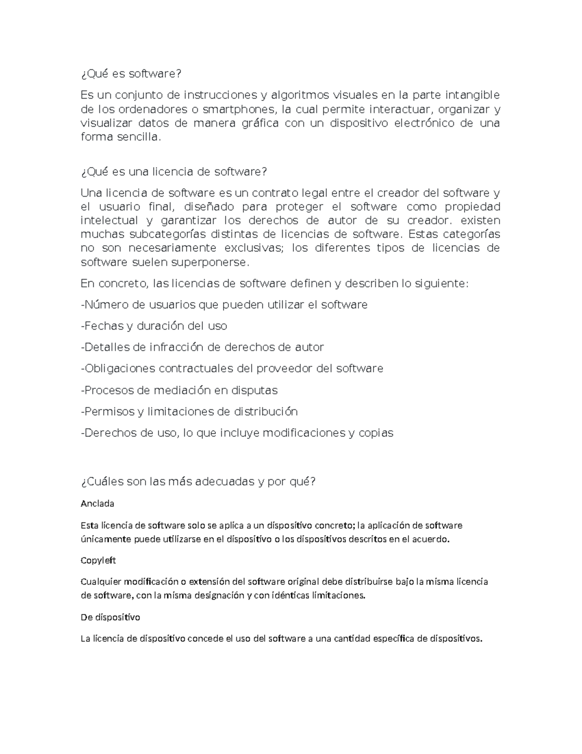 Qué es software - ¿Qué es software? Es un conjunto de instrucciones y ...