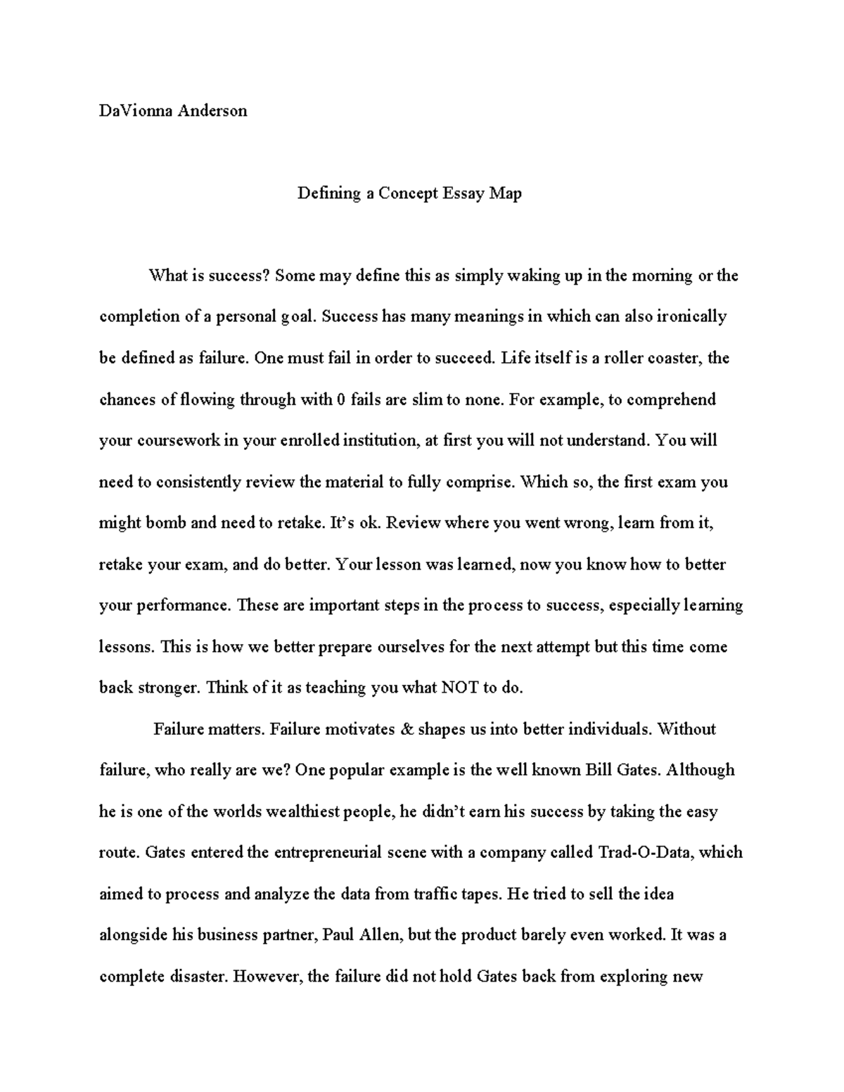 Defining essay map pdf - DaVionna Anderson Defining a Concept Essay Map ...