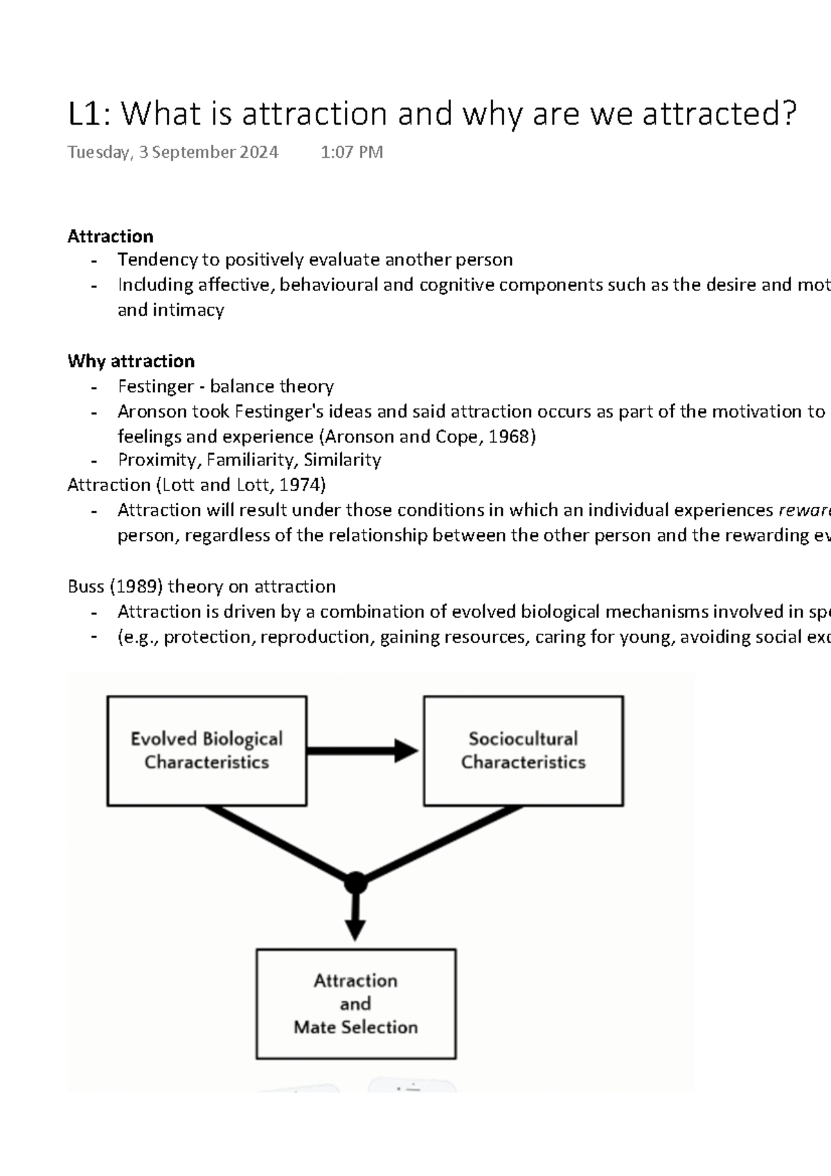L1 What is attraction and why are we attracted - Attraction Tendency to ...
