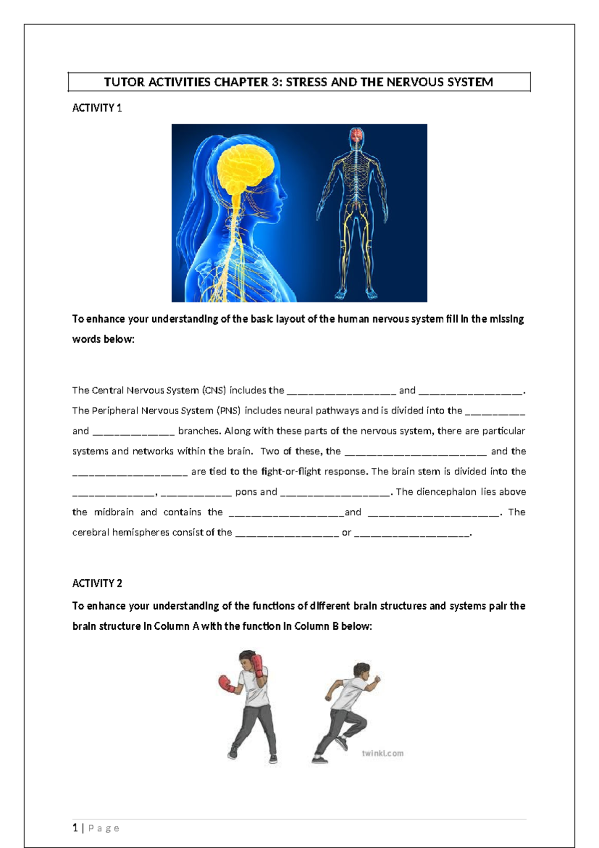 Tutor Activities Chapter 3 2024 - TUTOR ACTIVITIES CHAPTER 3: STRESS ...