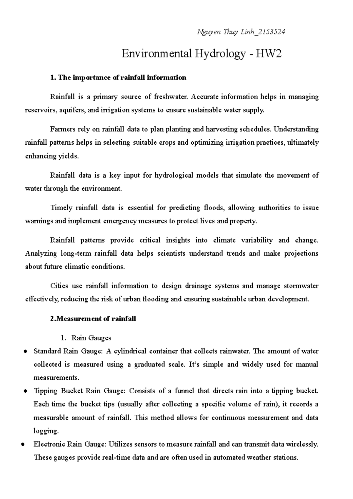 Environmental Hydrology - Accurate information helps in managing ...