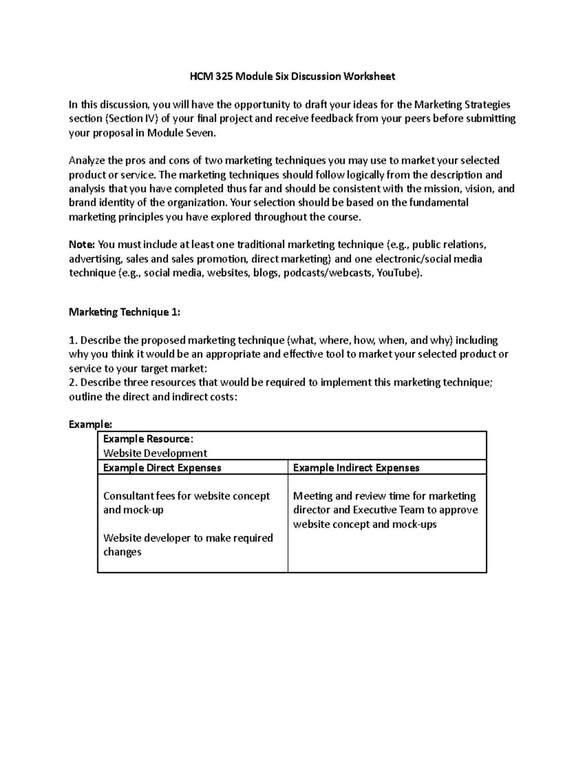 HCM 325 Module Six Discussion Worksheet June - Analyze the pros and ...