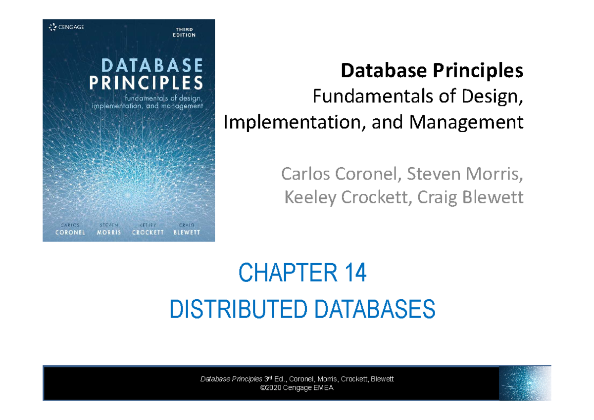INF3703 Chapter 14 Distributed Databases Colonel 3e 2021 Textbook ...