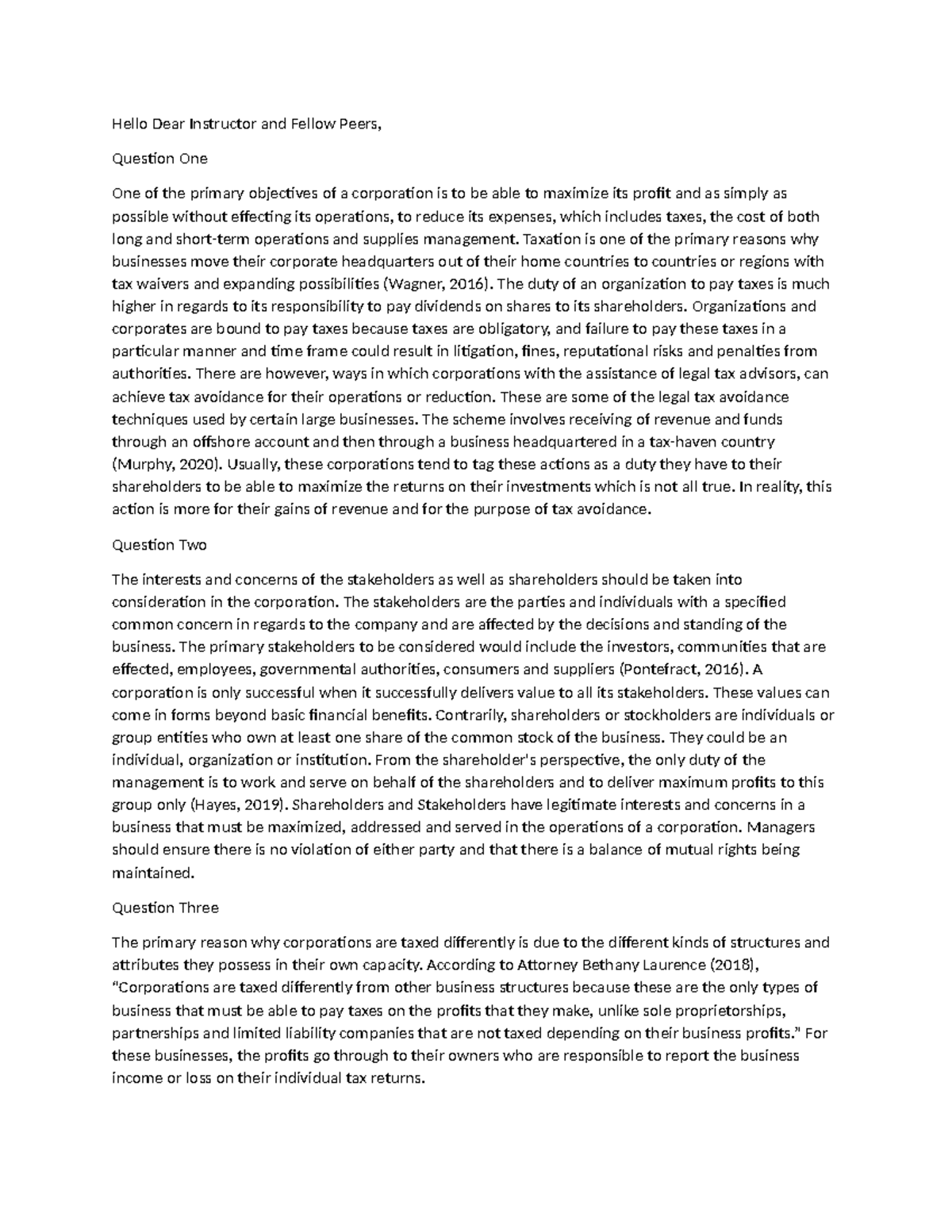 Df 7 - Discussion Forum 7 - Hello Dear Instructor and Fellow Peers ...