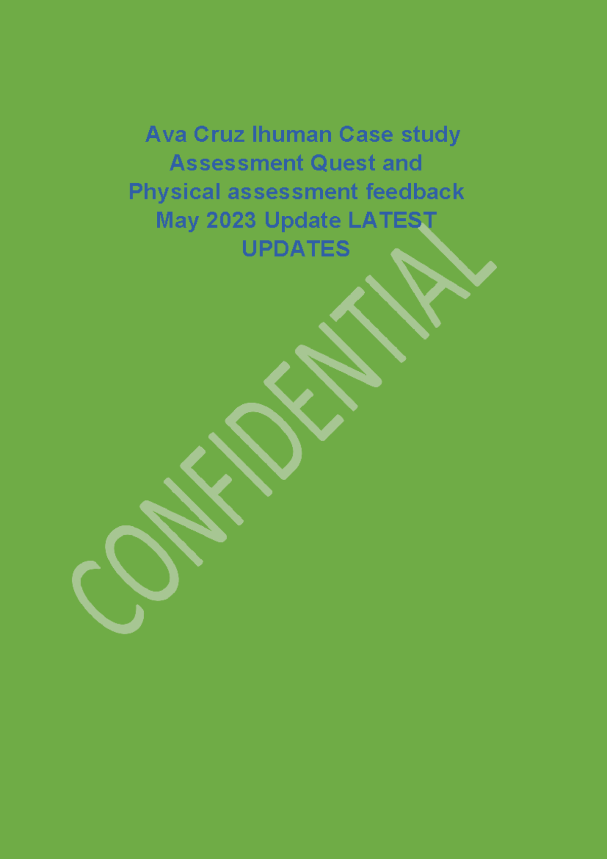 Ava-cruz-ihuman-case-study-assessment-quest-and-physical-assessment ...