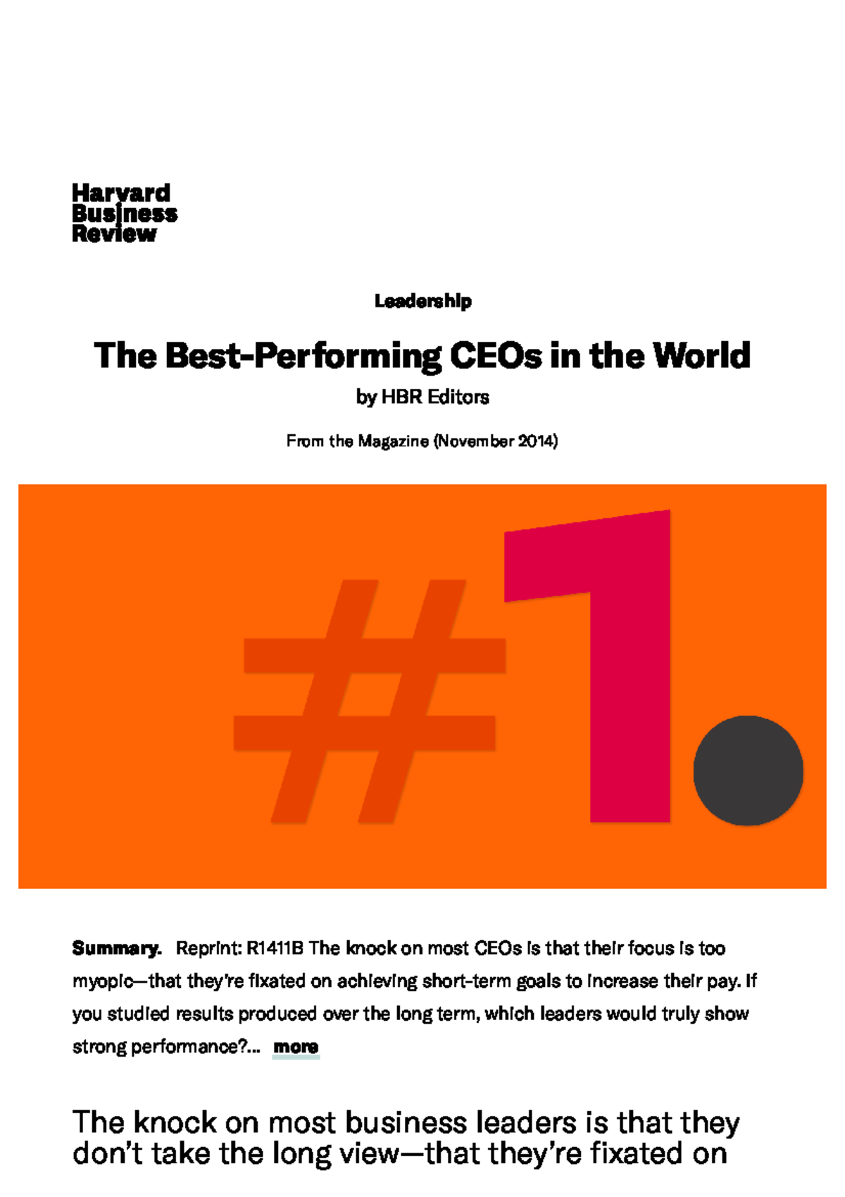 6 - ............................. - Summary. Leadership The Best ...