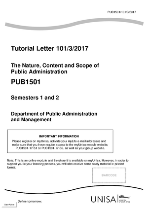 Possible Exam Questions PUB1501 - 1 Use concepts like “needs”, “society ...