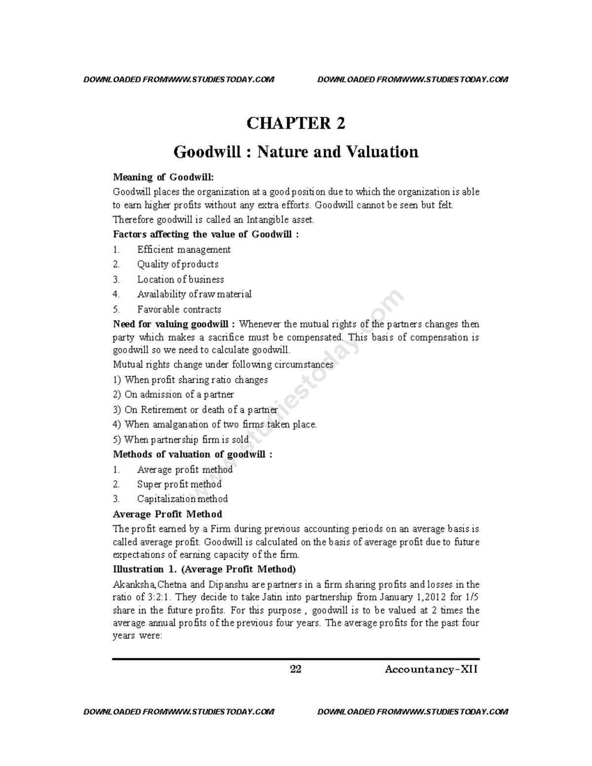 CBSE Class 12 Goodwill-Nature and Valuation - 22 Accountancy&XII ...