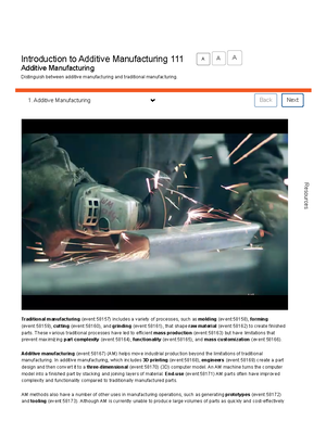 Additive Manufacturing Methods and Materials 141 - Traditional ...