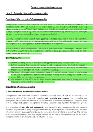 Entrepreneurship Development - ENTREPRENEURSHIP DEVELOPMENT- IV SEM END ...