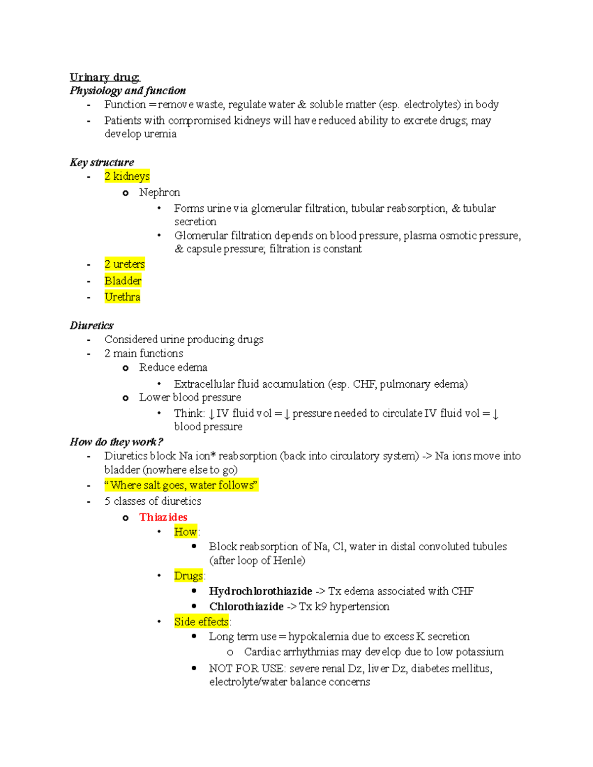 L7 - Drug use for the urinary system - Urinary drug: Physiology and ...