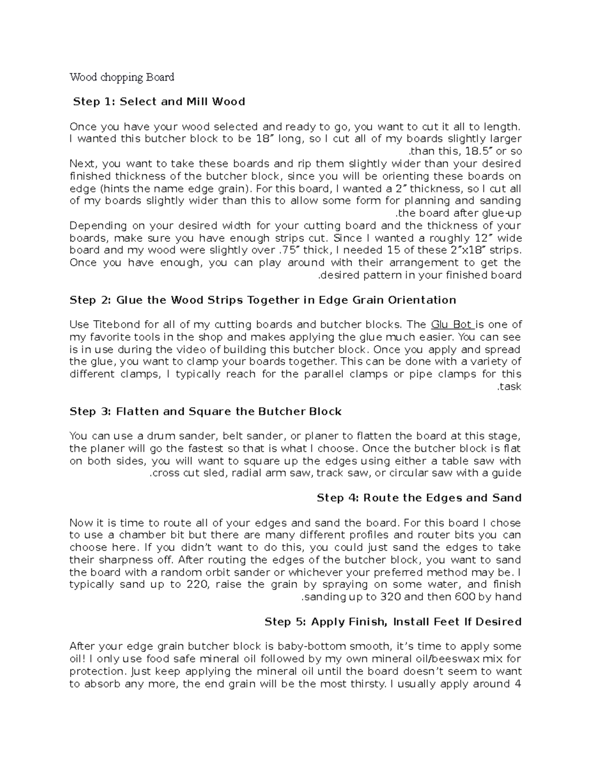 Wood chopping Board(Sheena & Angela) - Wood chopping Board Step 1 ...