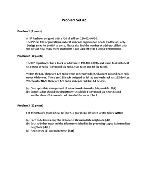 Problem Set 8 - Solutions - Problem Set #8 (10 points) Problem 1 (1 ...