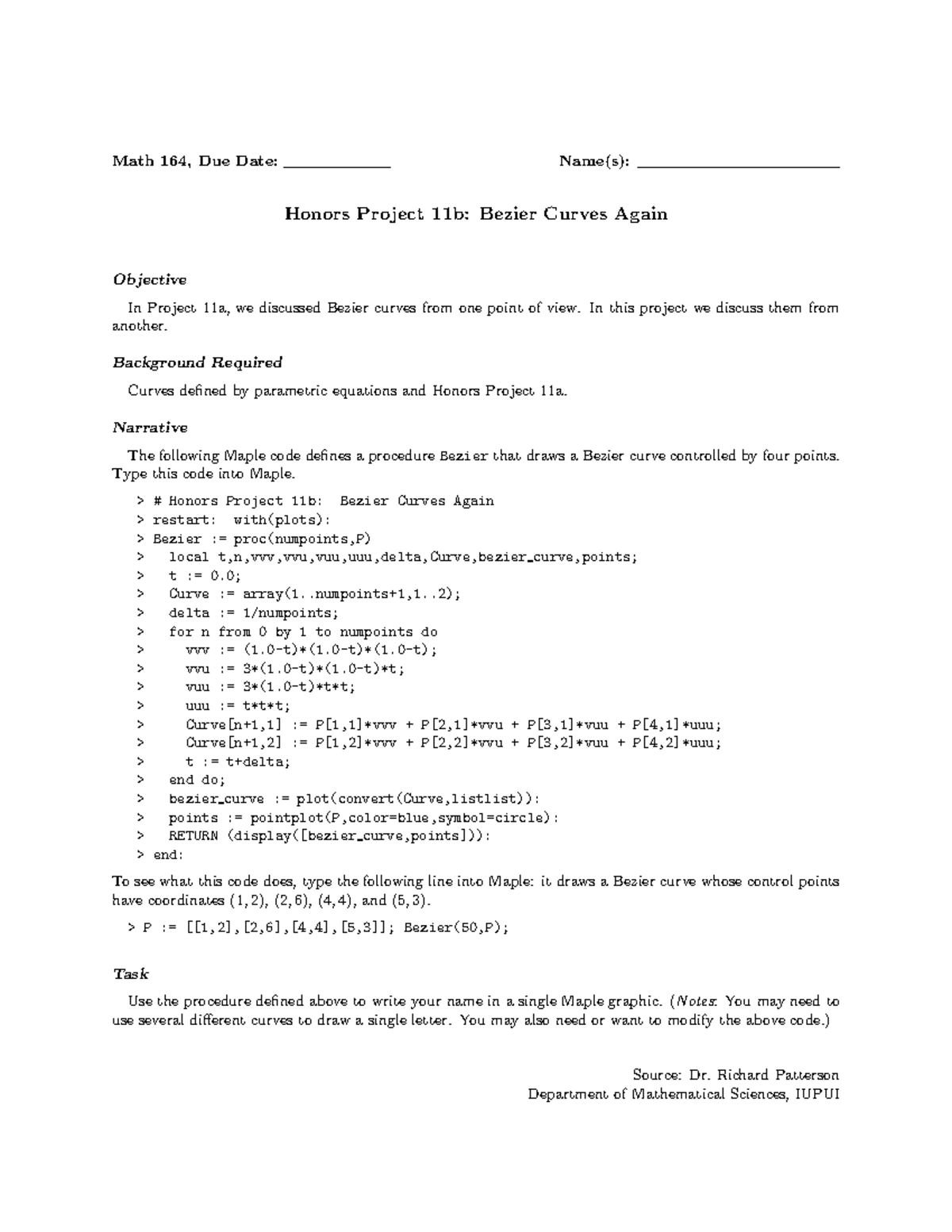 HP11b - Maple Honor Projects - Important files - Jeffrey Watt - Math ...