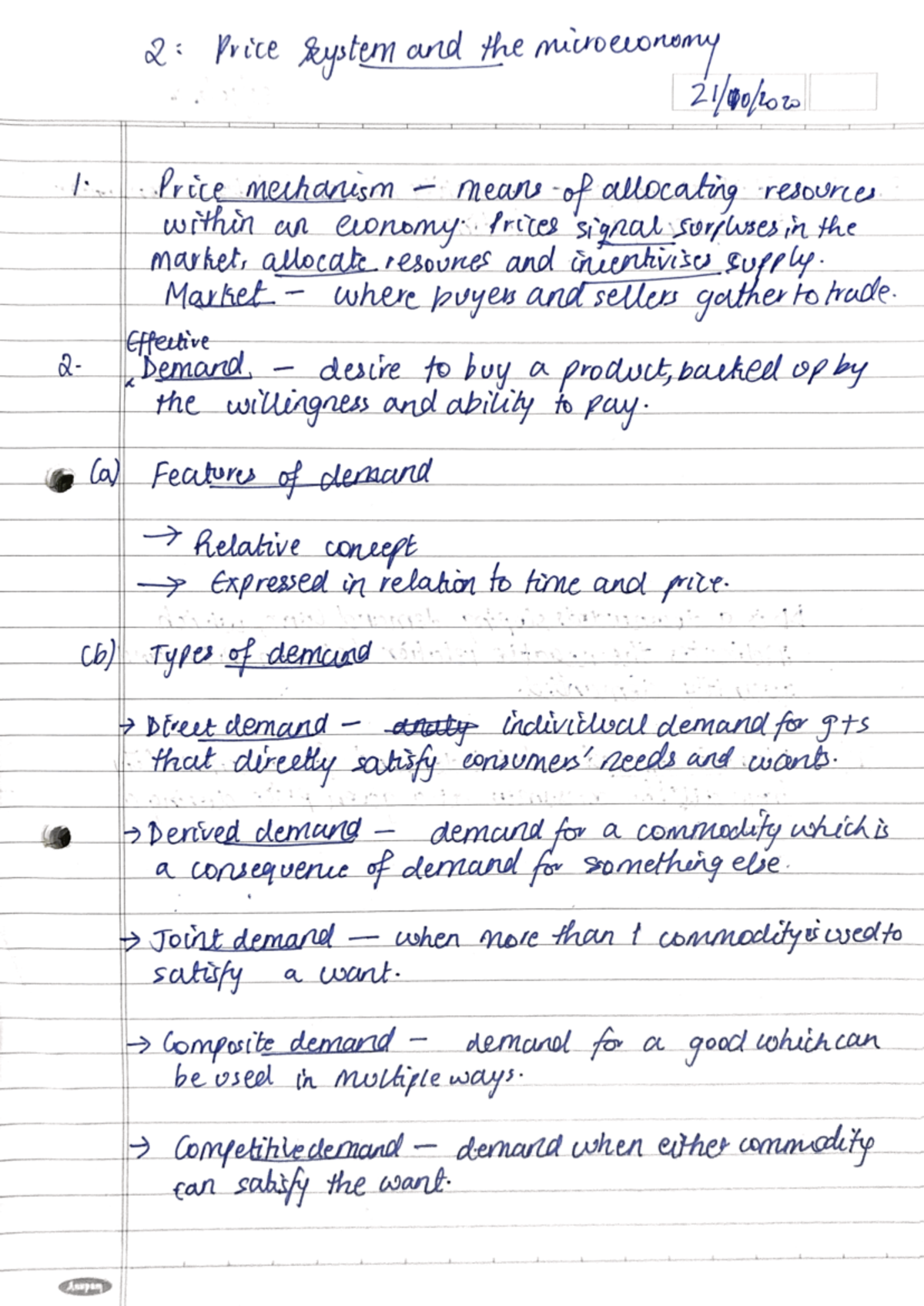 AS Econ - Chapter 2 - Price system and the microeconomy - 2 Price ...