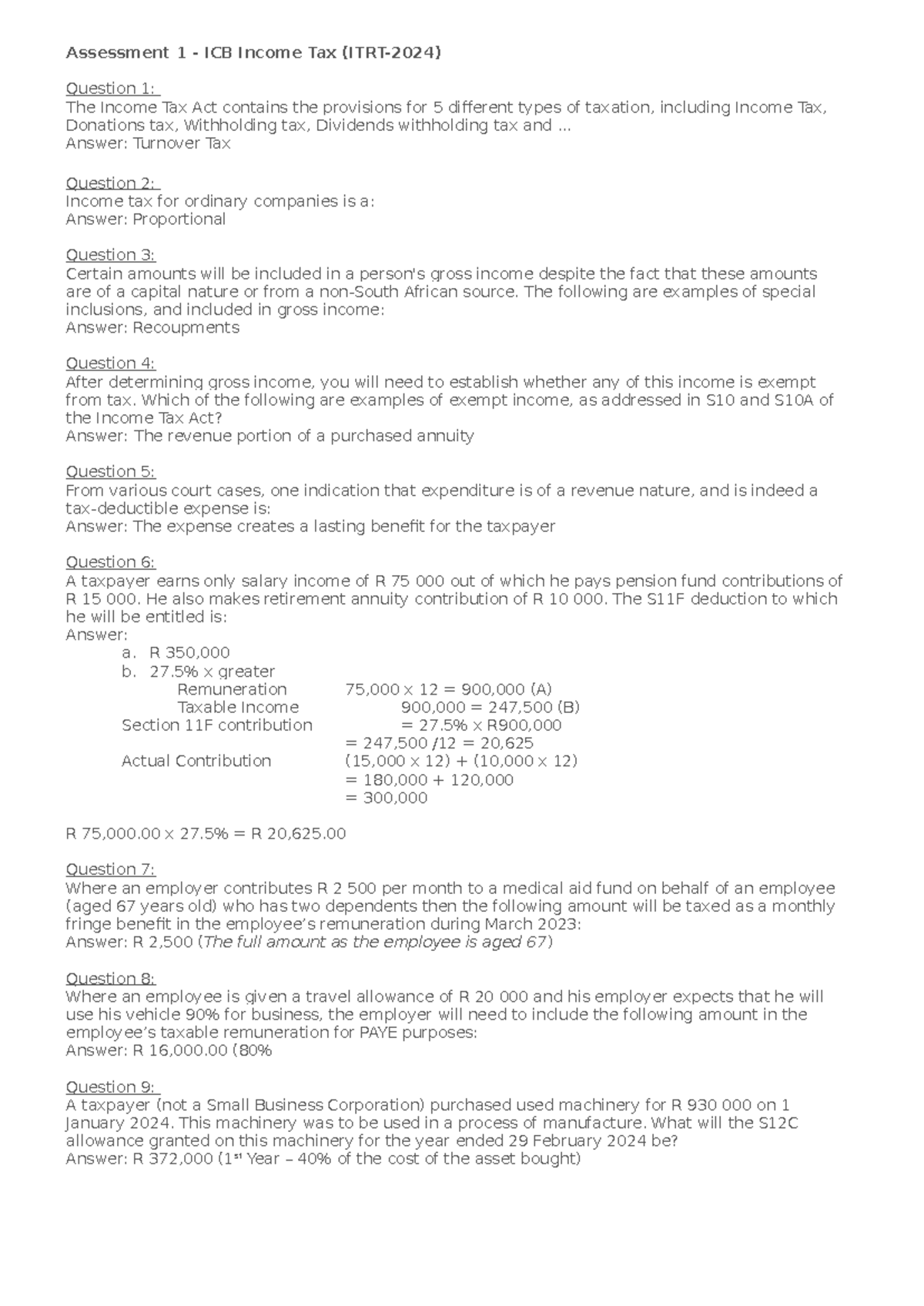 Assessment 1 - ICB Income Tax (ITRT-2024) - Assessment 1 - ICB Income ...
