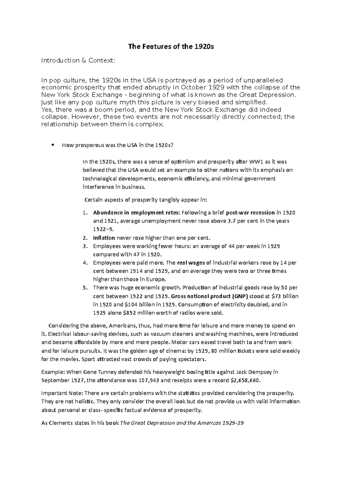 The Roaring 20s - The Features of the 1920s Introduction & Context: In ...