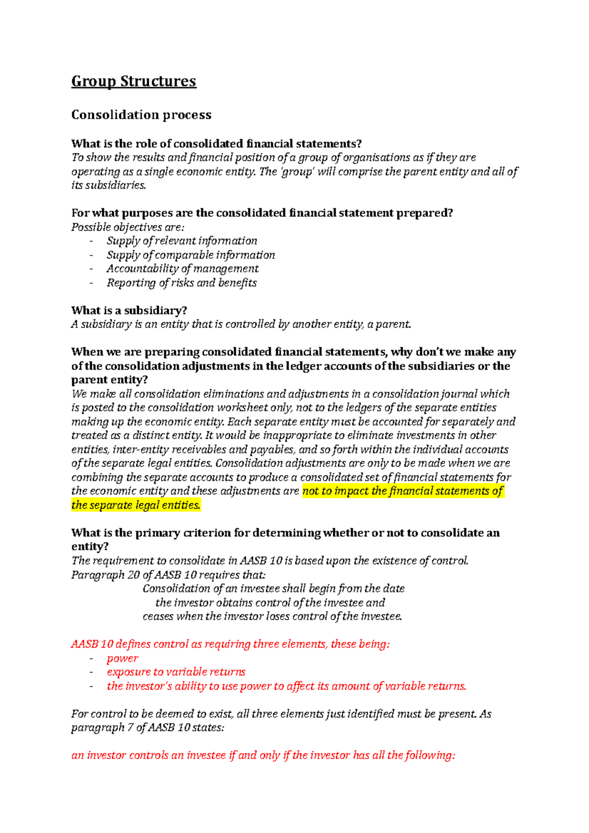 Group Consolidation Theory - Group Structures Consolidation process ...