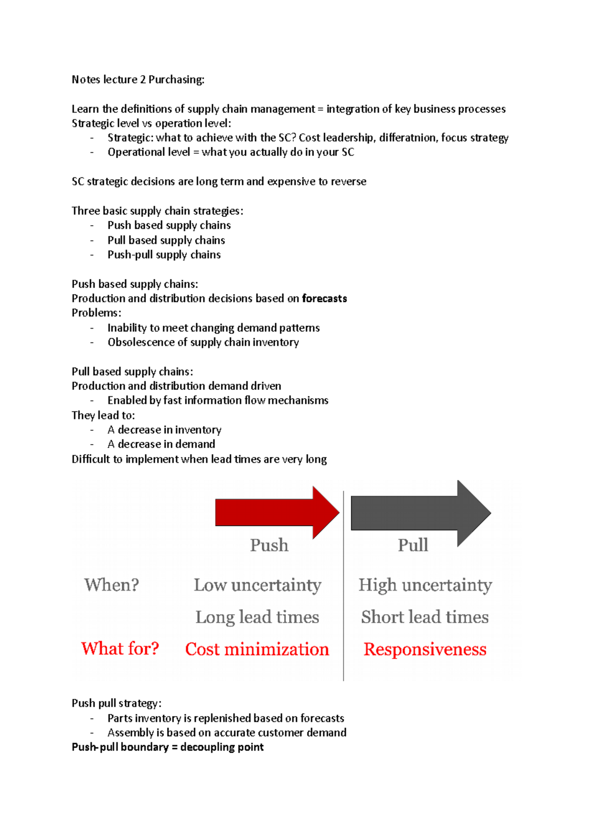Notes lecture 2 Purchasing - Notes lecture 2 Purchasing: Learn the ...
