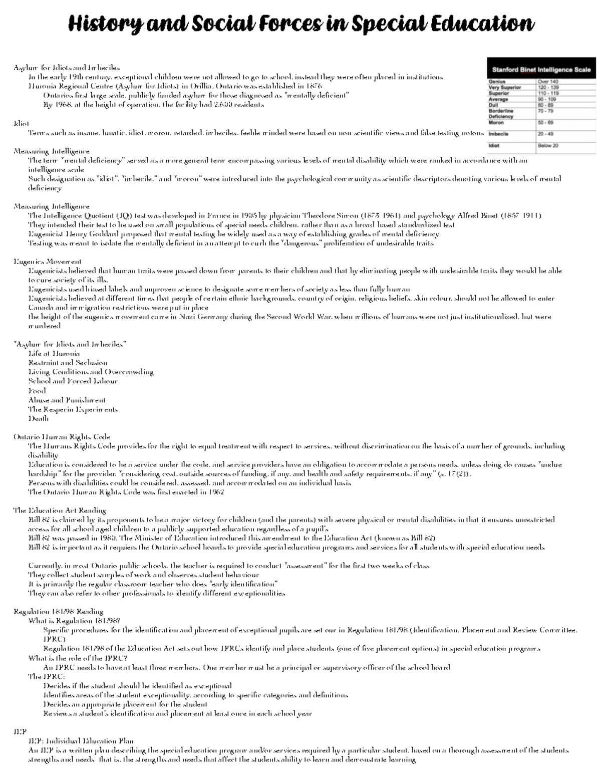 History And Social Forces In Special Education - History and Social ...
