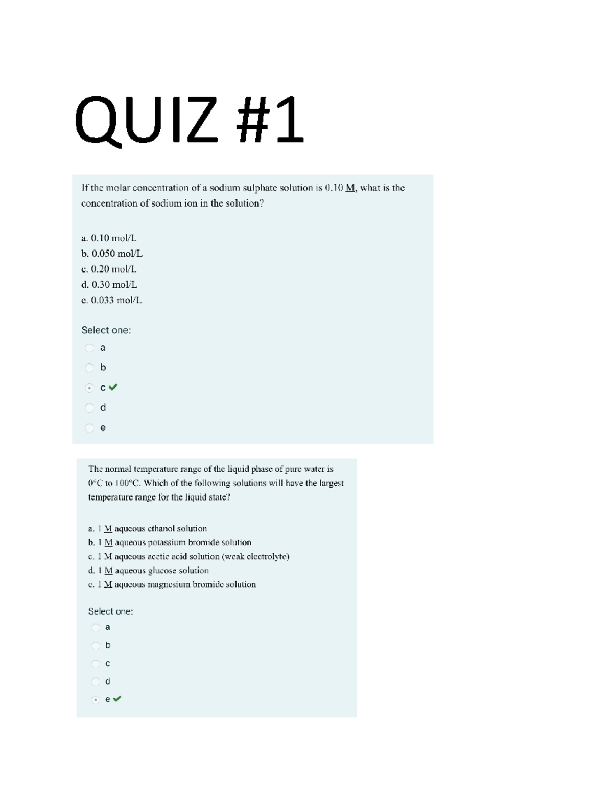 QUIZ - Assignments - CHEM 222 - QUIZ # - Studocu