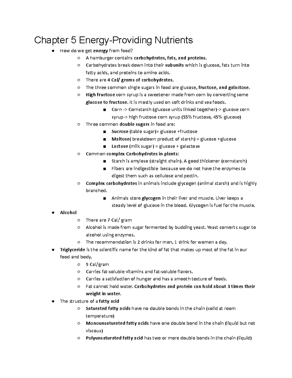 Science, Physiology, and Nutrition (NUFS 016) Chapter 5,6 - Chapter 5 ...
