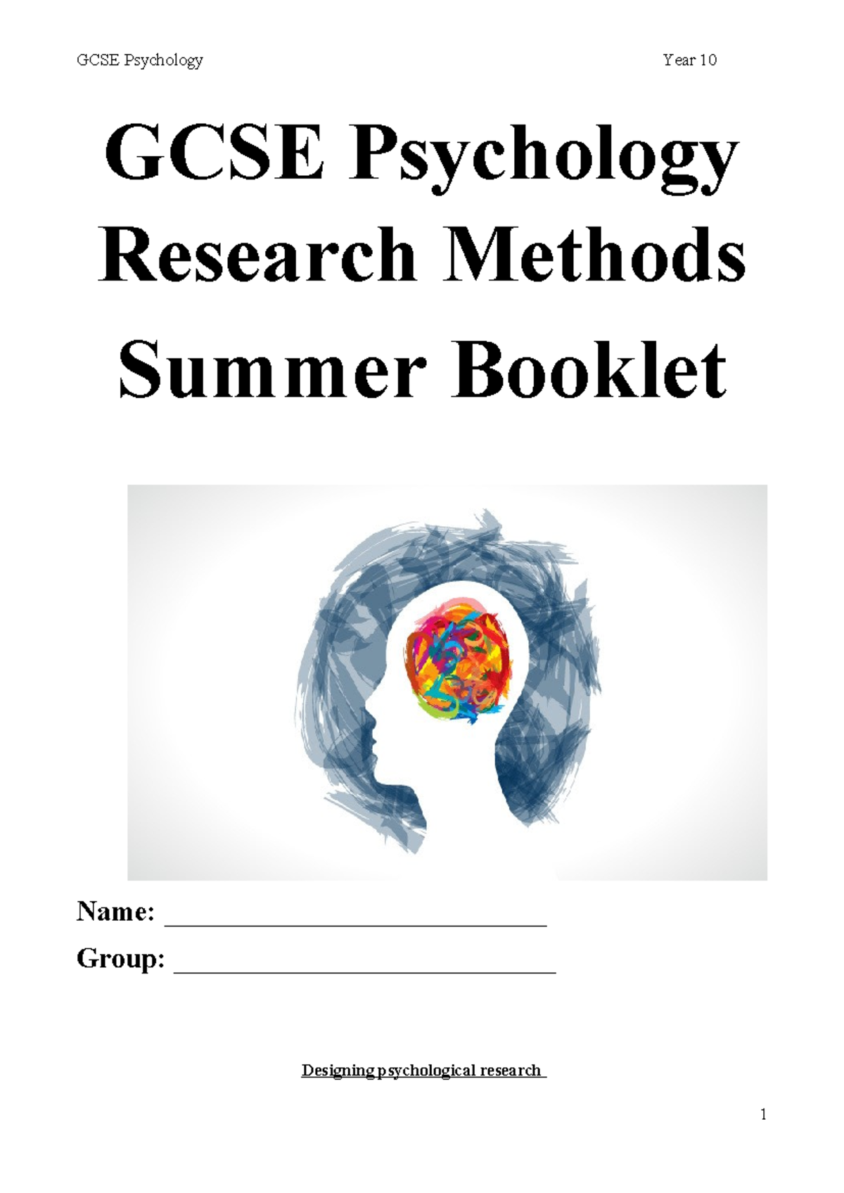 GCSE Psychology Research Methods - GCSE Psychology Research Methods ...