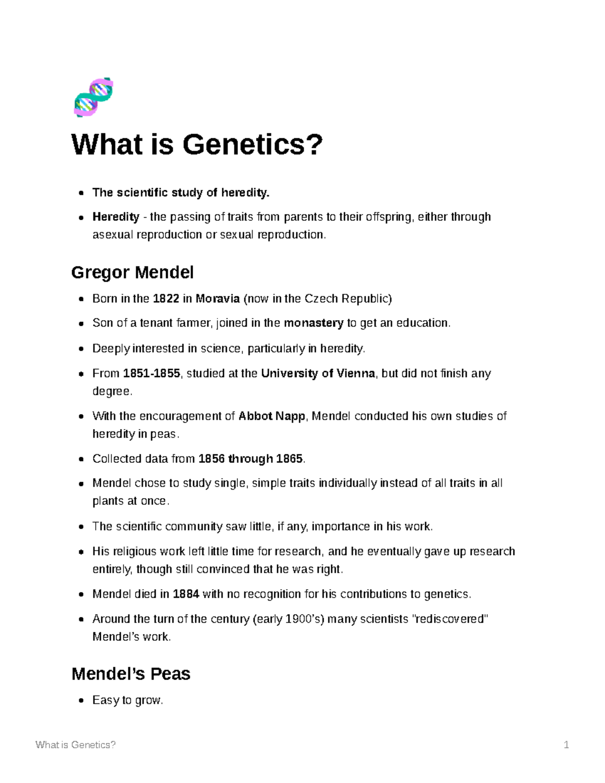 (BIO 202) What is Genetics Reviewer - What is Genetics? 1 What is ...
