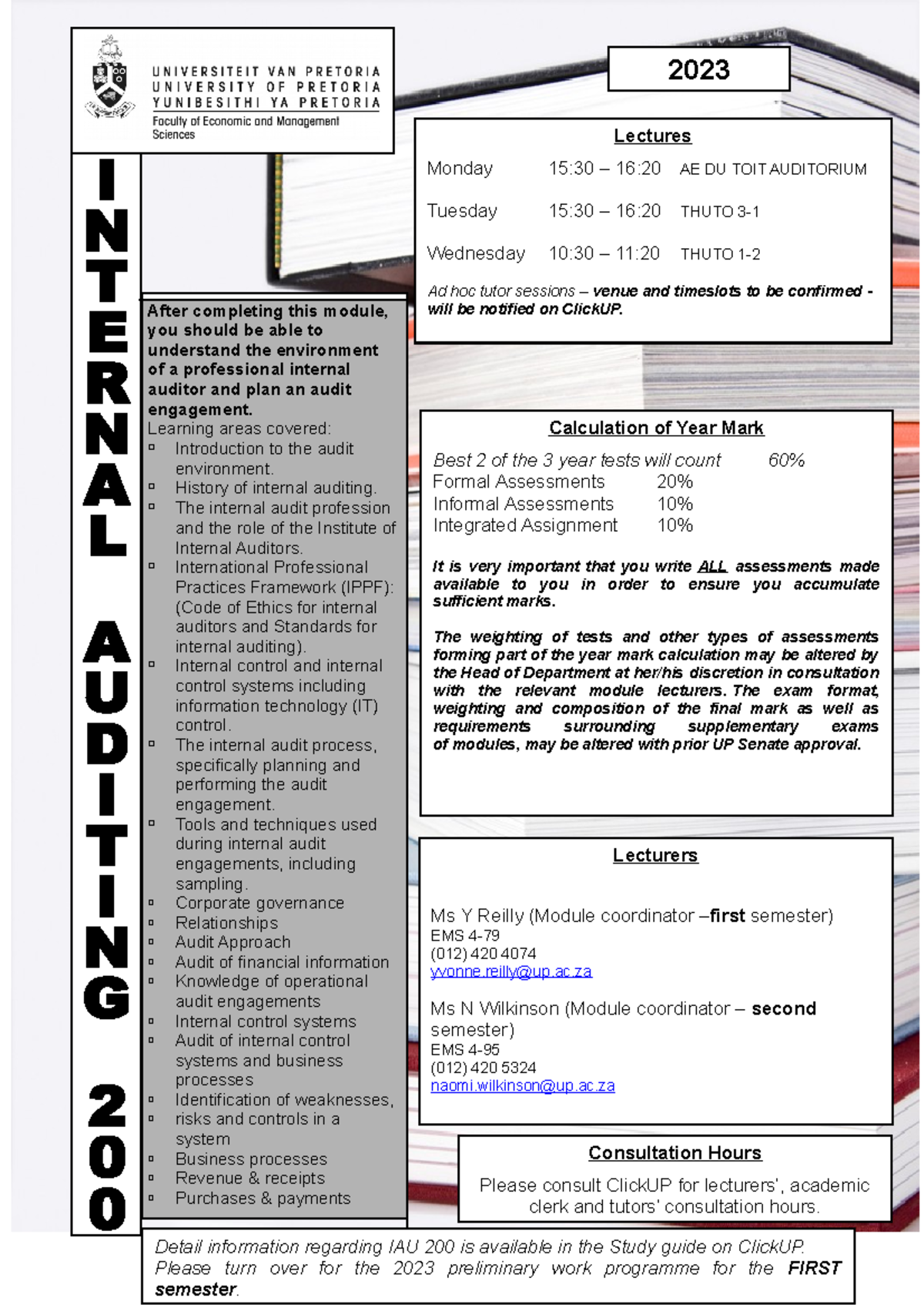 IAU 200 2023 work programme first semester - After completing this ...