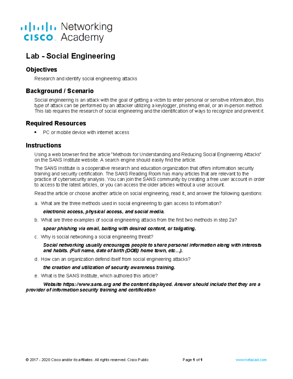 14.2.8 SE171953 - nice - Lab - Social Engineering Objectives Research ...