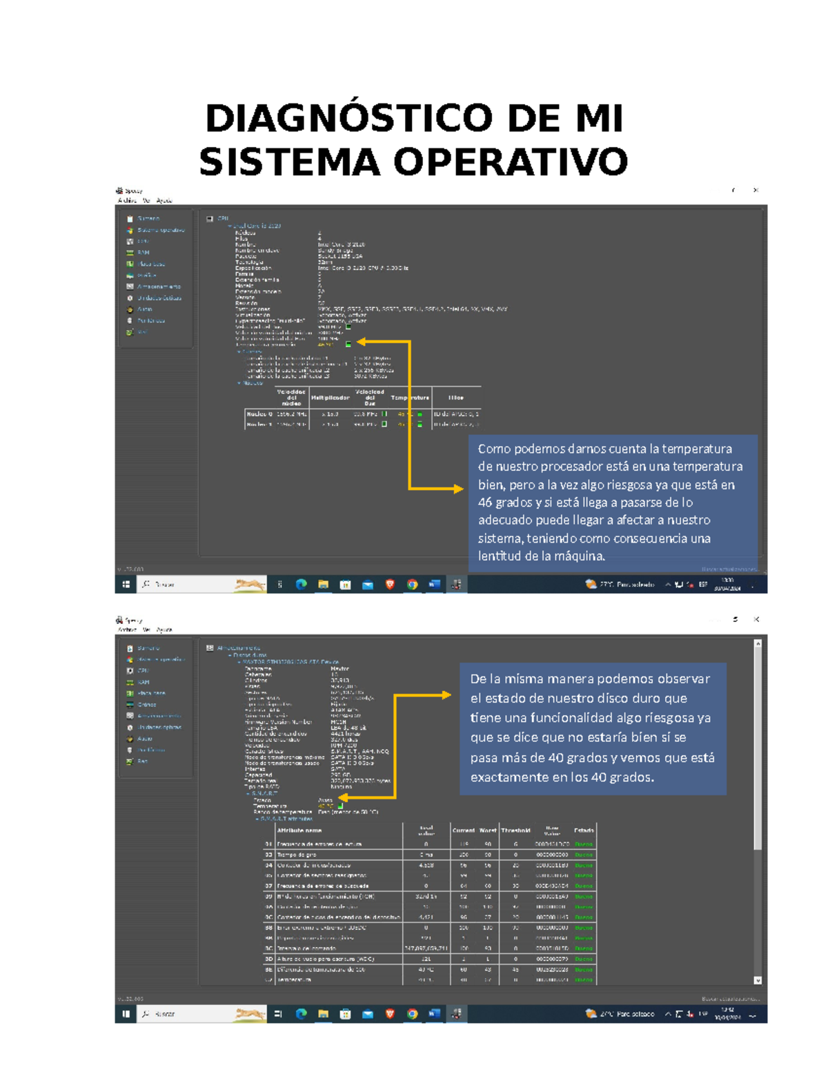 Sitema operativo - DIAGNÓSTICO DE MI SISTEMA OPERATIVO Como podemos ...