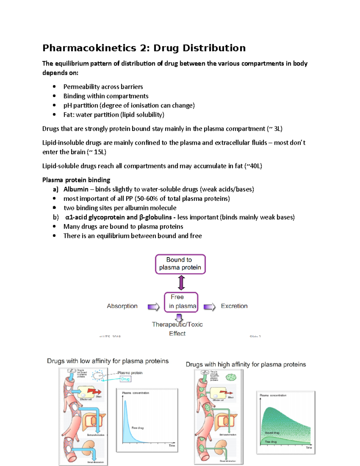Week 3 - Drug Distribution, Metabolism and Elimination ...