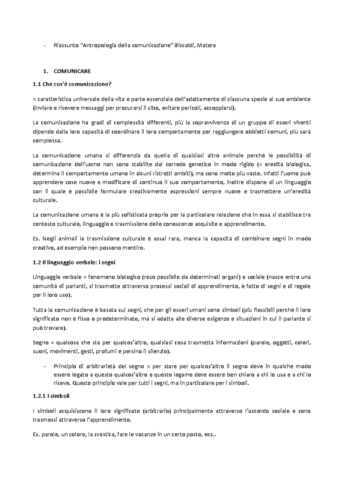 Riassunto antropologia della comunicazione - Warning: TT: undefined function: 32 Riassunto - Studocu